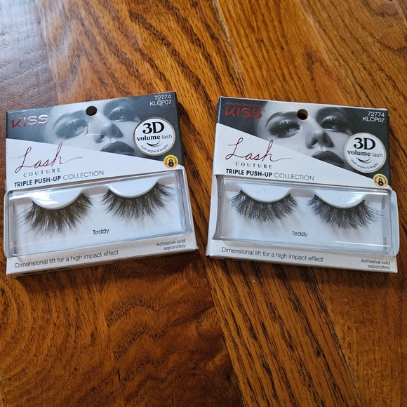Kiss | Makeup | Lot Of 2 Kiss Lash Couture Triple Pushup Collection 3d Volume Lash Teddy | Poshmark